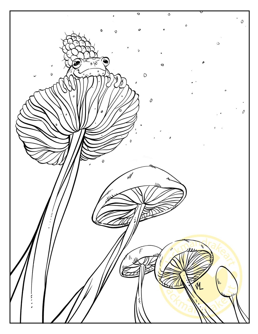 Cute Frog Raspberry Hat on Mushrooms - Faeries, Frogs, and Fungus Oh My ...