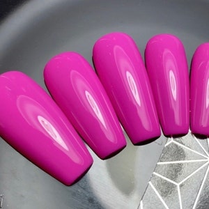 Barbie Pink Après Gel X Press on Nails Hot Pink Reusable - Etsy