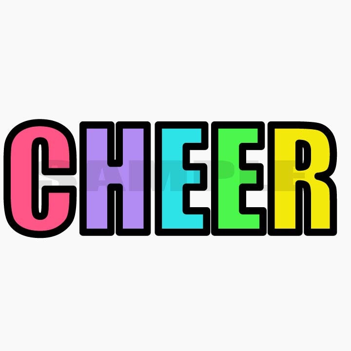 Multi layer Cheer text SVG JPEG EPS and png | Etsy