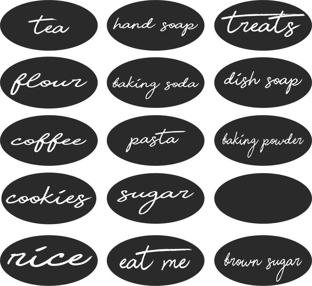 Kitchen Labels Cut Files Get Organized - Etsy