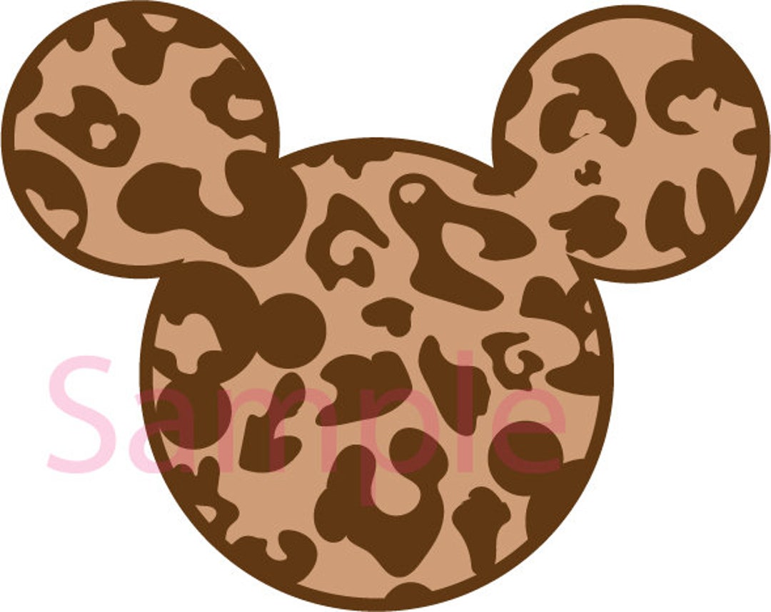 Spot Mickey Cheetah Print SVG File and Bonus Seamless Digital Design ...