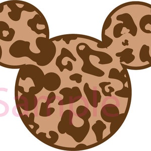 Spot Mickey Cheetah Print Seamless Digital Art or Scrapbook Paper Bonus ...