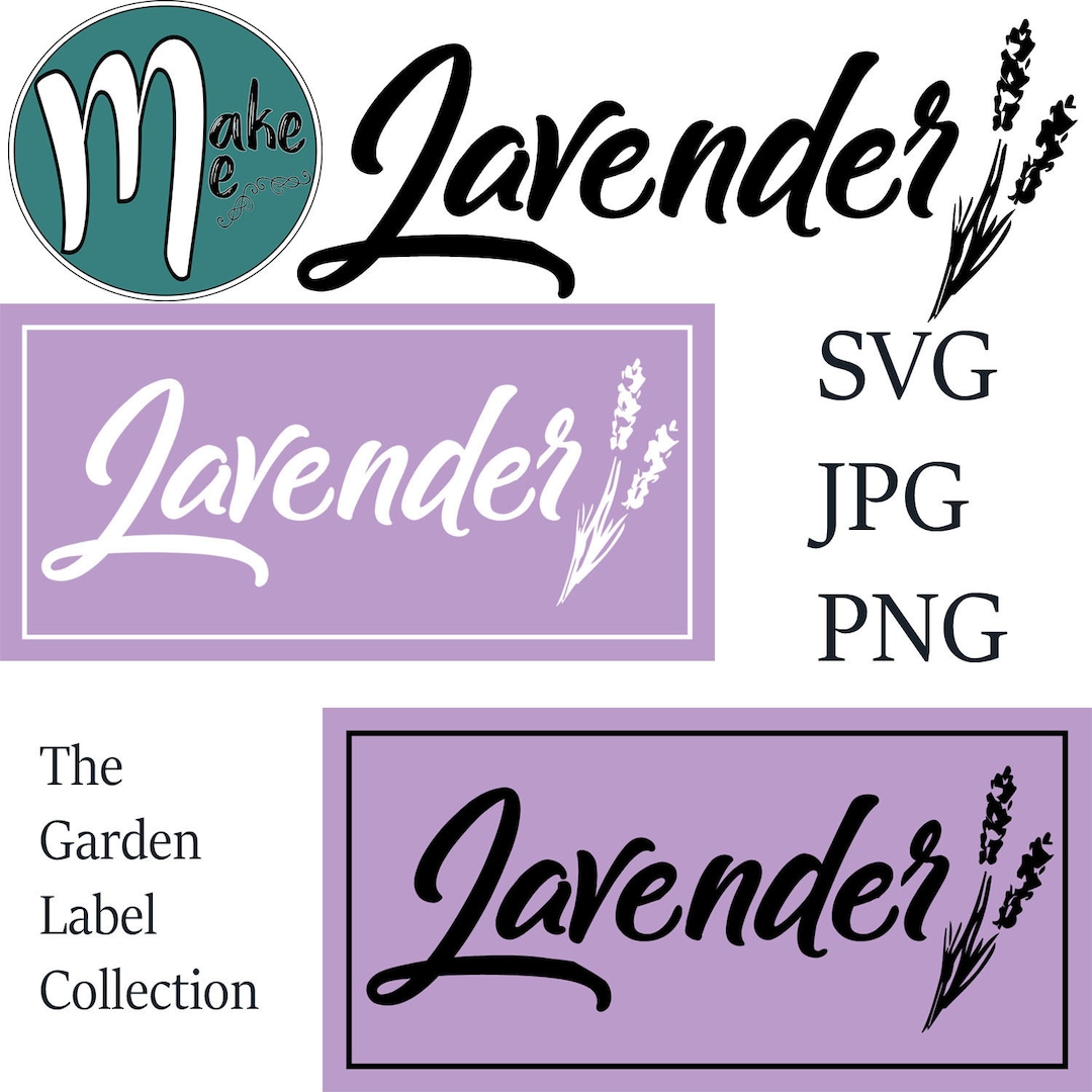 Lavender and Chives Tag SVG Cut File 3 Options - Etsy