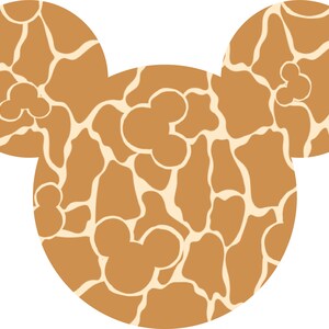 Spot Mickey Giraffe Print Seamless Digital Art or Scrapbook Paper Bonus ...
