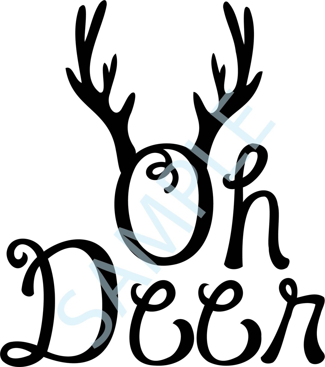 Oh Deer With Antlers SVG, JPEG, and PNG Clip Art - Etsy