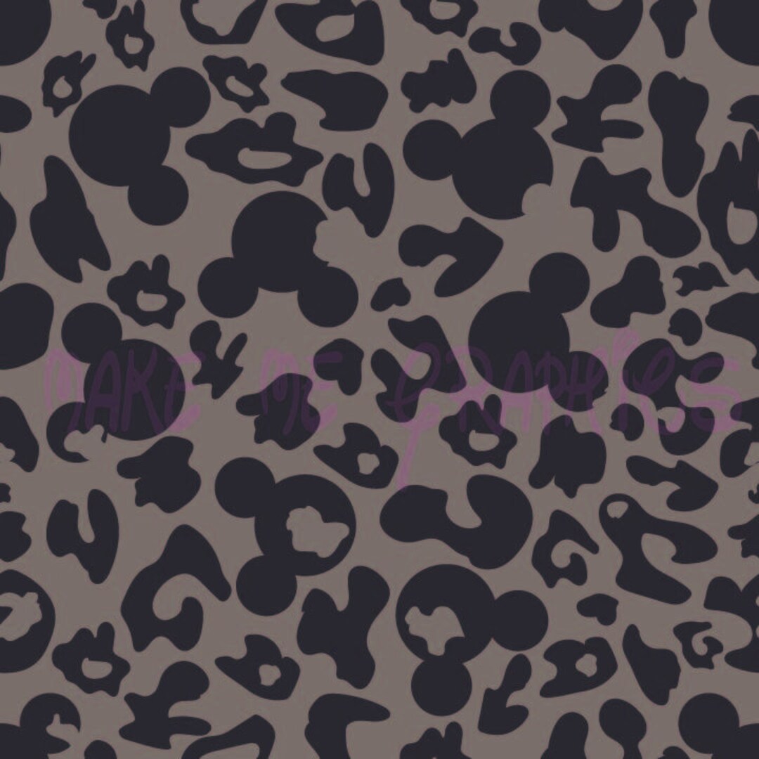 Spot Mickey Cheetah Print Seamless Digital Art or Scrapbook Paper Bonus ...