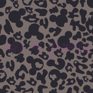 Spot Mickey Cheetah Print Seamless Digital Art or Scrapbook Paper Bonus ...