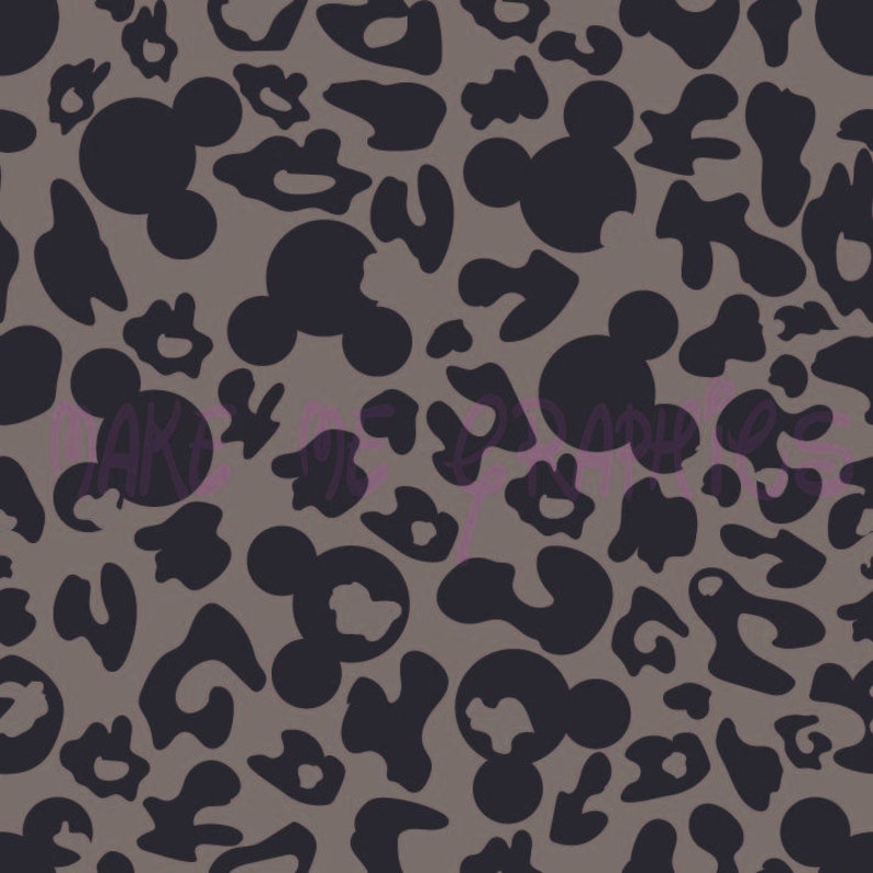 Spot Mickey Cheetah Print Seamless Digital Art or Scrapbook - Etsy