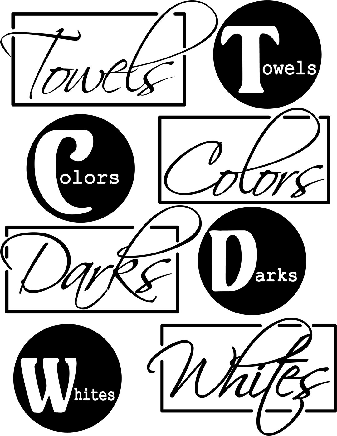 Laundry Basket Labels - Etsy