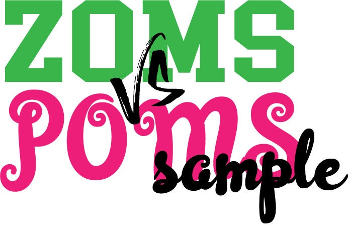 Zombies Cheer Letter Zoms Vs POMS - Etsy