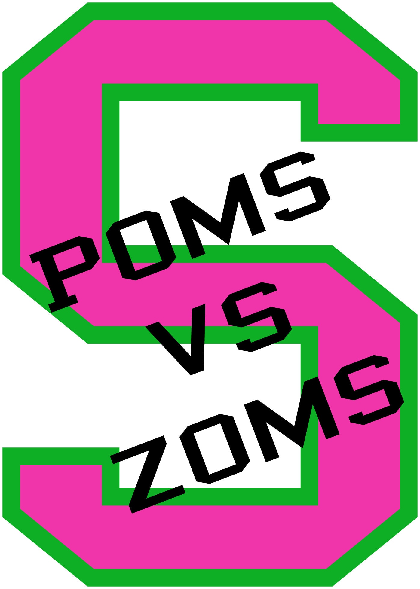Zombies Cheer Letter Zoms Vs POMS - Etsy