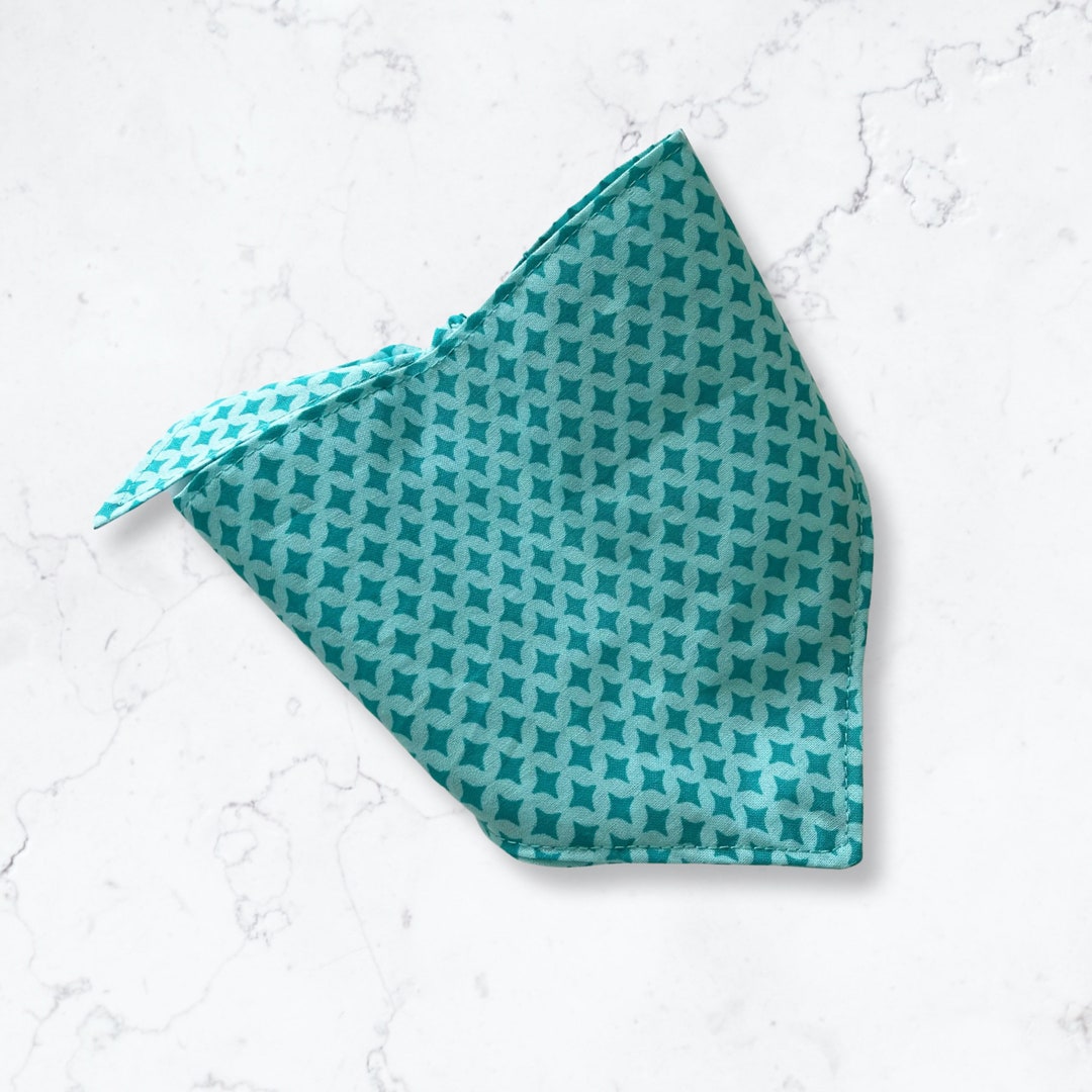Aqua Diamonds Dog Bandana | Dog Neckerchief | Handmade - Etsy UK