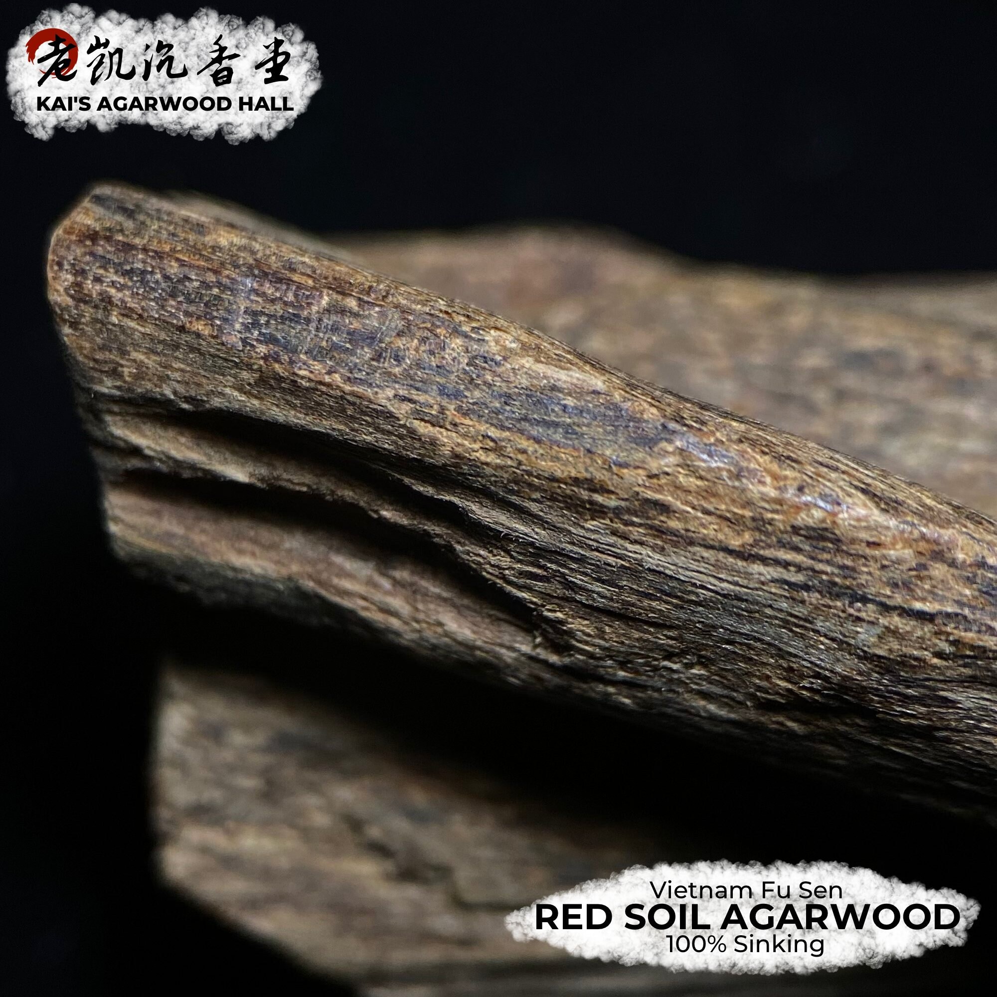 100% Sinking Red Soil Agarwood Piece From Vietnam Fu Sen - Etsy