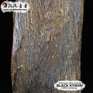 100% Sinking Black Kynam Agarwood Piece From Vietnam Nha Trang, 26.4g ...