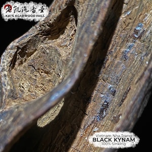 100% Sinking Black Kynam Agarwood Piece From Vietnam Nha Trang, 26.4g ...