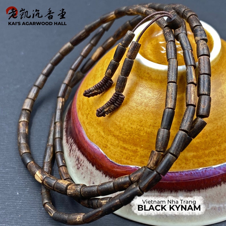 100% Sinking Black Kynam Agarwood Bracelet/necklace From - Etsy