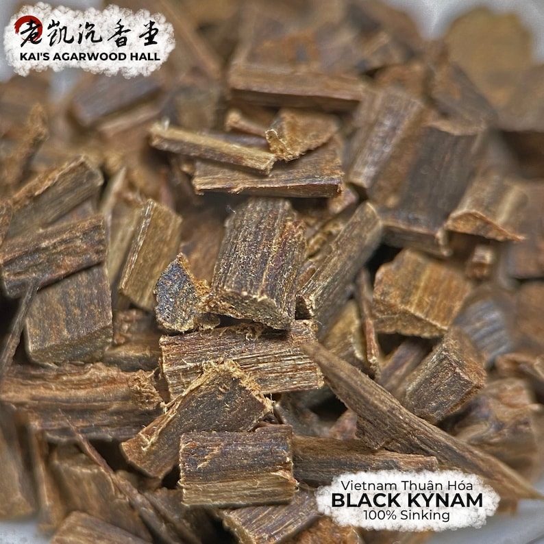 100% Sinking Black Kynam Agarwood Chunks From Vietnam Thuan - Etsy