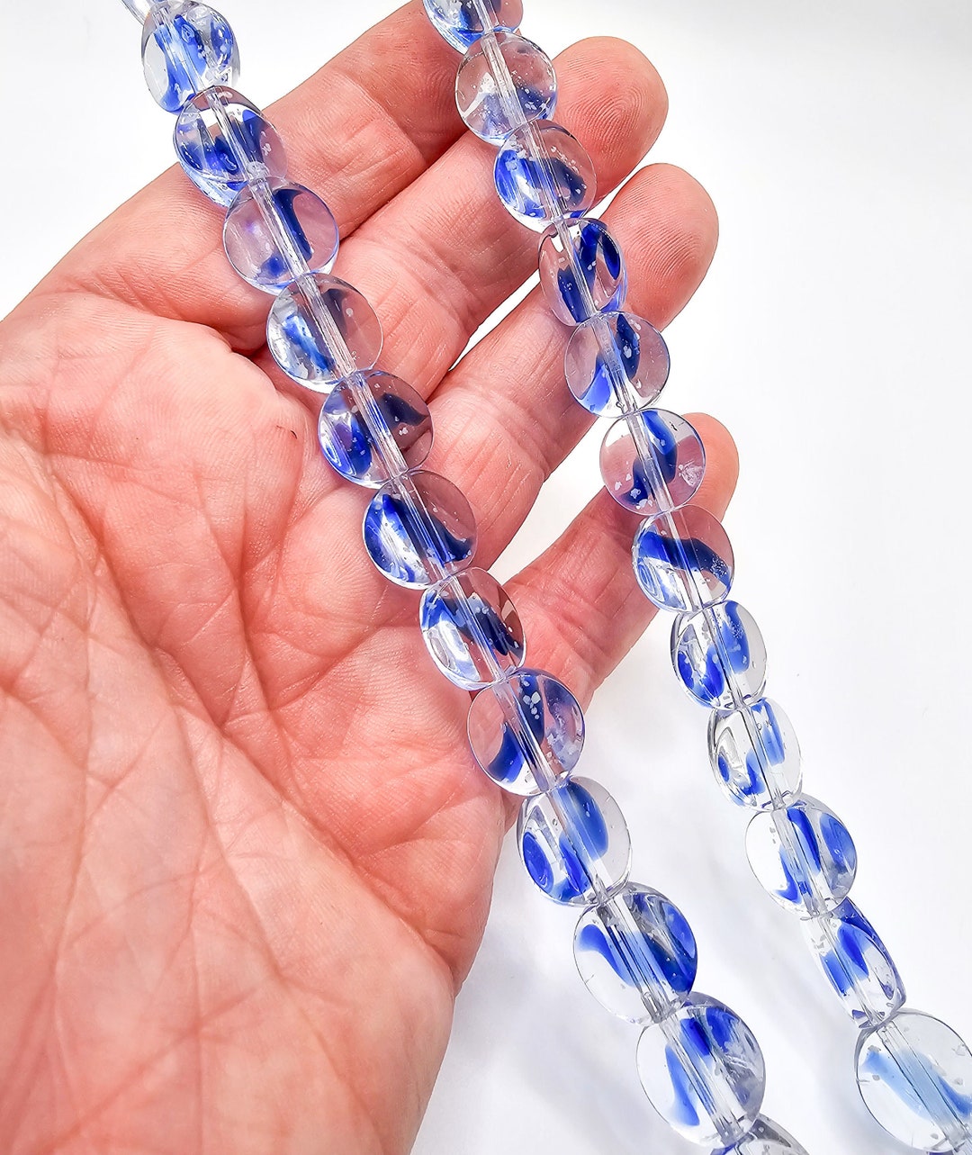 Fire Flash Czech Beads, Blue Fire Flash Beads, Vintage Rared Czech ...