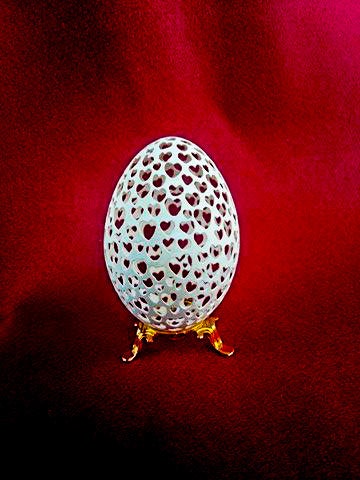 Carved Egg Decorated Goose Egg Shell Unique Gift With Heart - Etsy