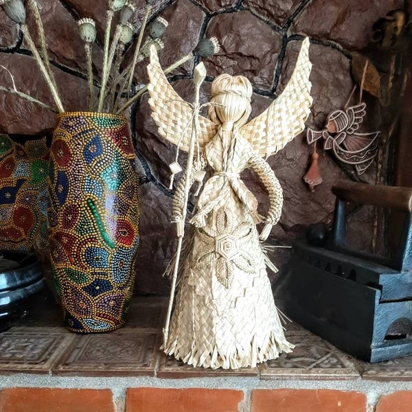 Straw Angel Tree Topper - Etsy