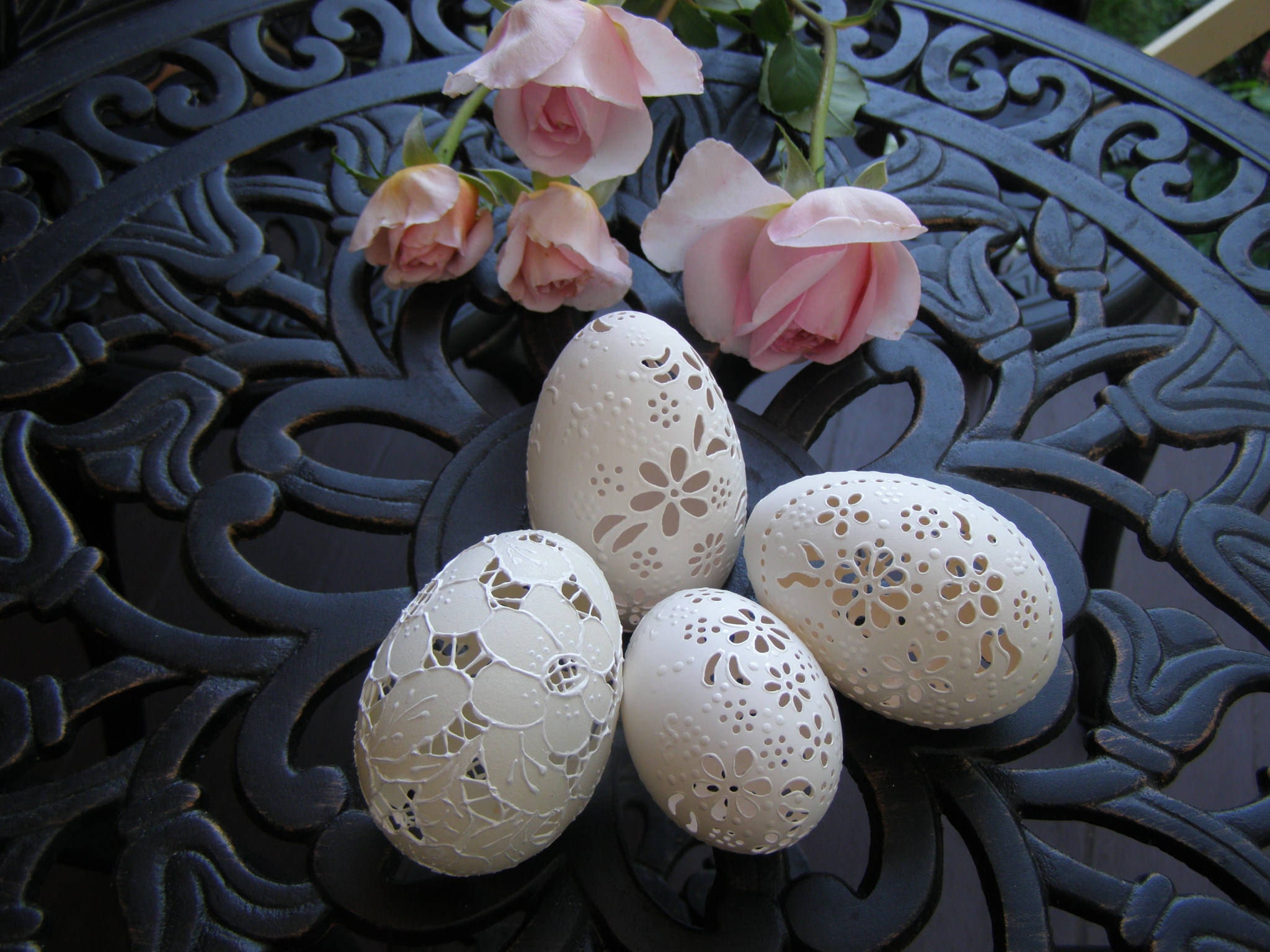 Decorated Goose Egg Carved Unique Gift Handcrafted Egg | Etsy