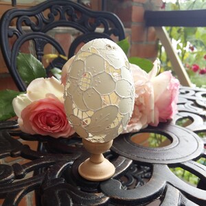 Decorated Goose Egg, Carved Unique Gift, Handcrafted Egg Shell ...