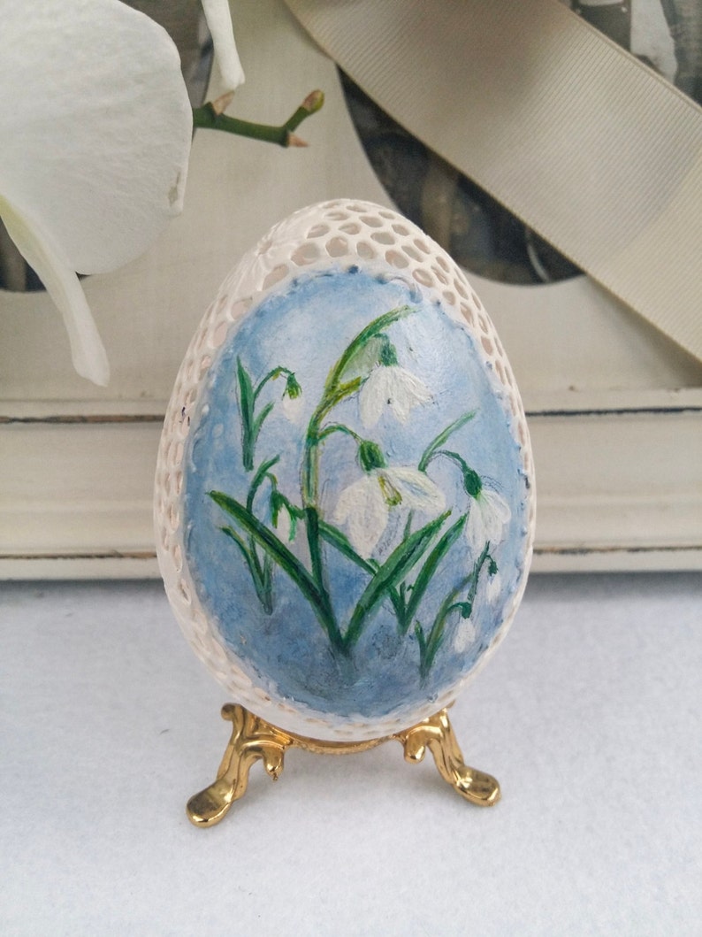 Goose Shell Egg Carved Unique Gift waiting for - Etsy