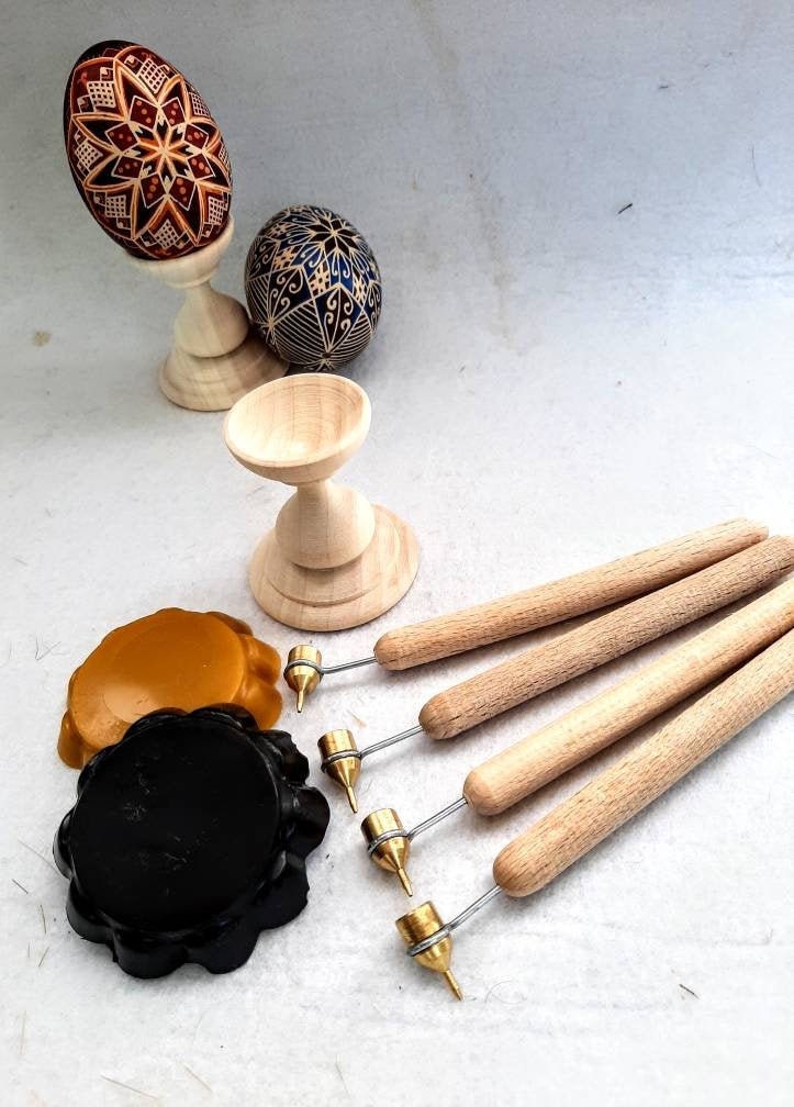 Ukrainian Pysanka Easter Egg Decoration Kit, Wax Resist Tools - Etsy