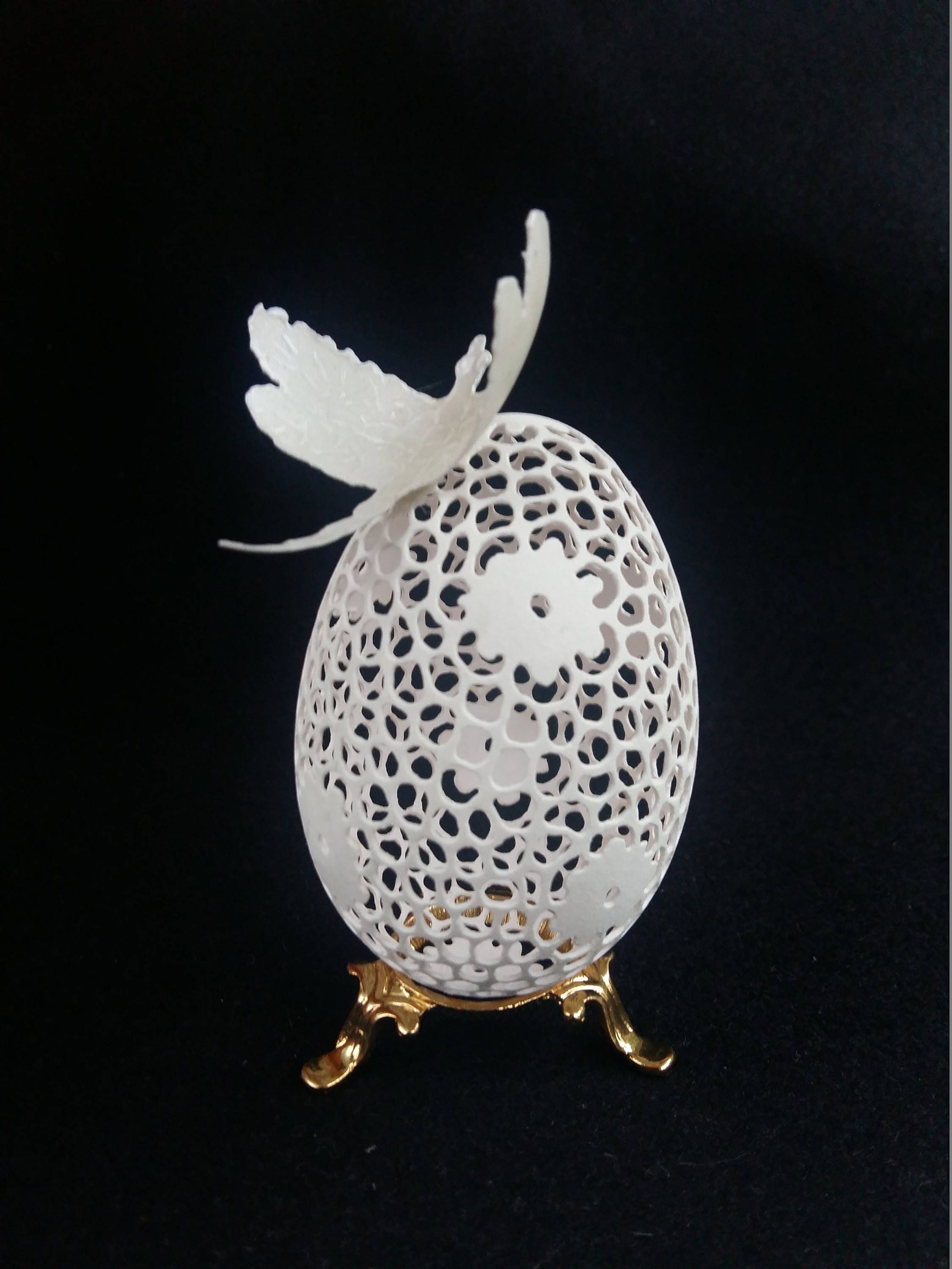 Dragonfly Sculpture Carved Eggshell Egg Art Unique - Etsy