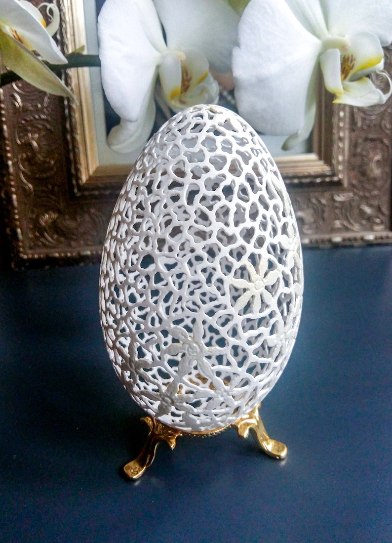 Hand Carved Goose Egg Art Unique Gift Egg Ornament - Etsy
