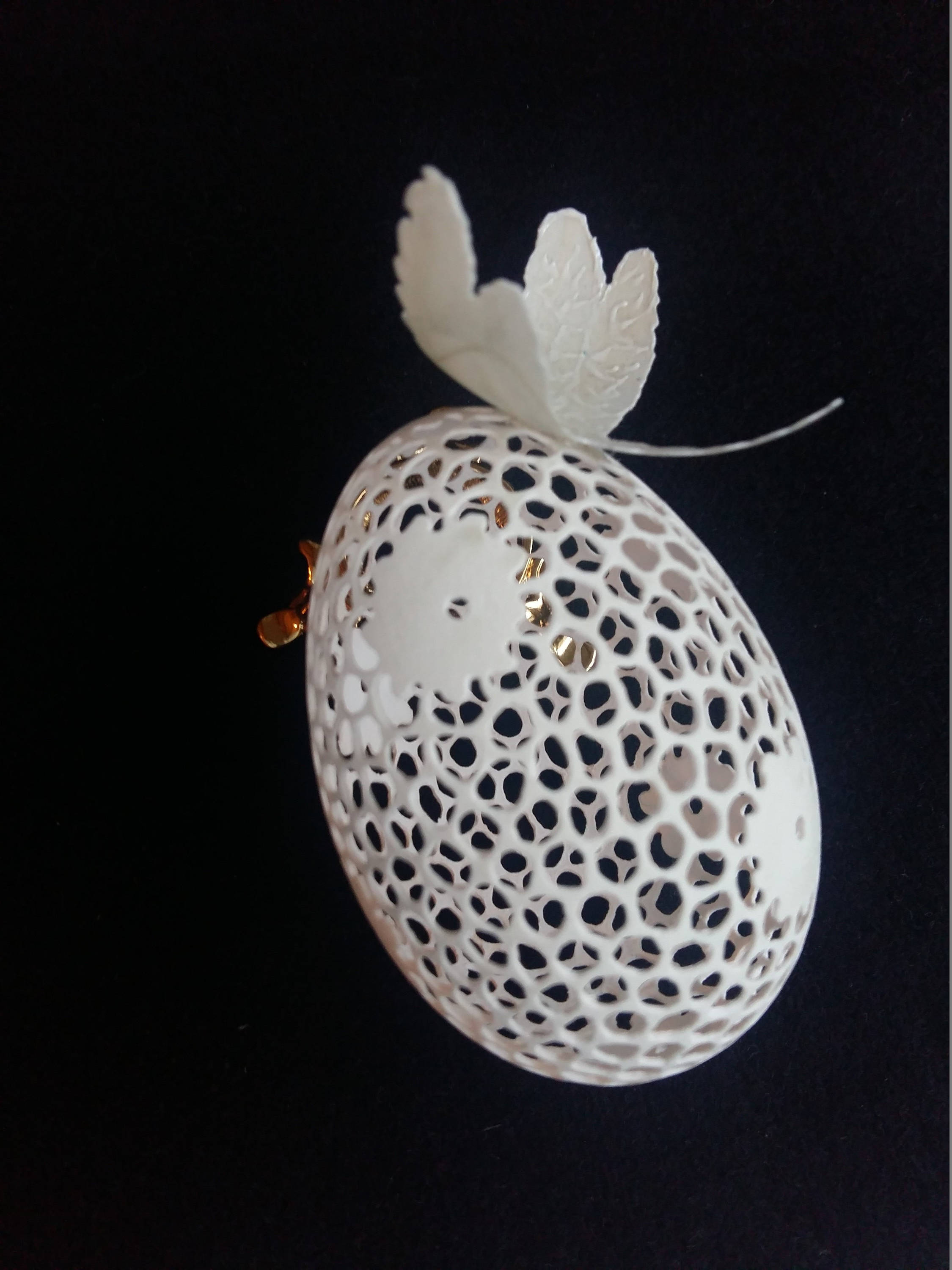 Dragonfly sculpture carved eggshell egg art unique | Etsy