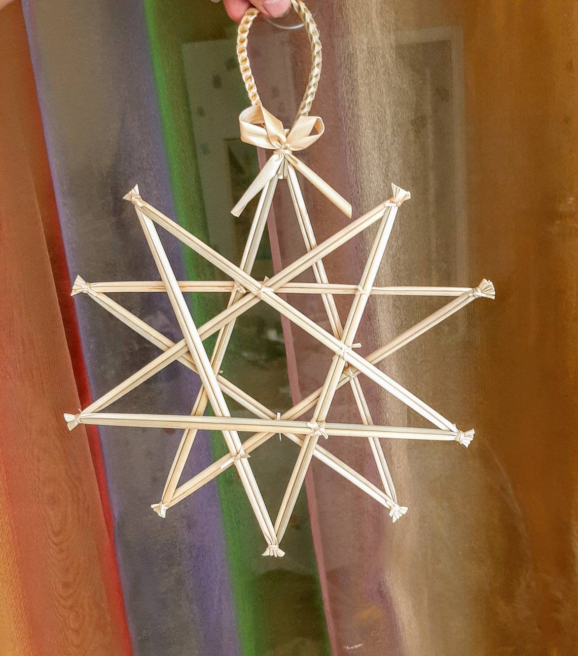 Christmas Tree Decoration Straw Cone Ornament Big Christmas | Etsy