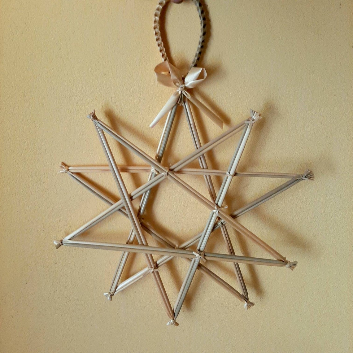 Christmas Tree Decoration Straw Cone Ornament Big Christmas | Etsy