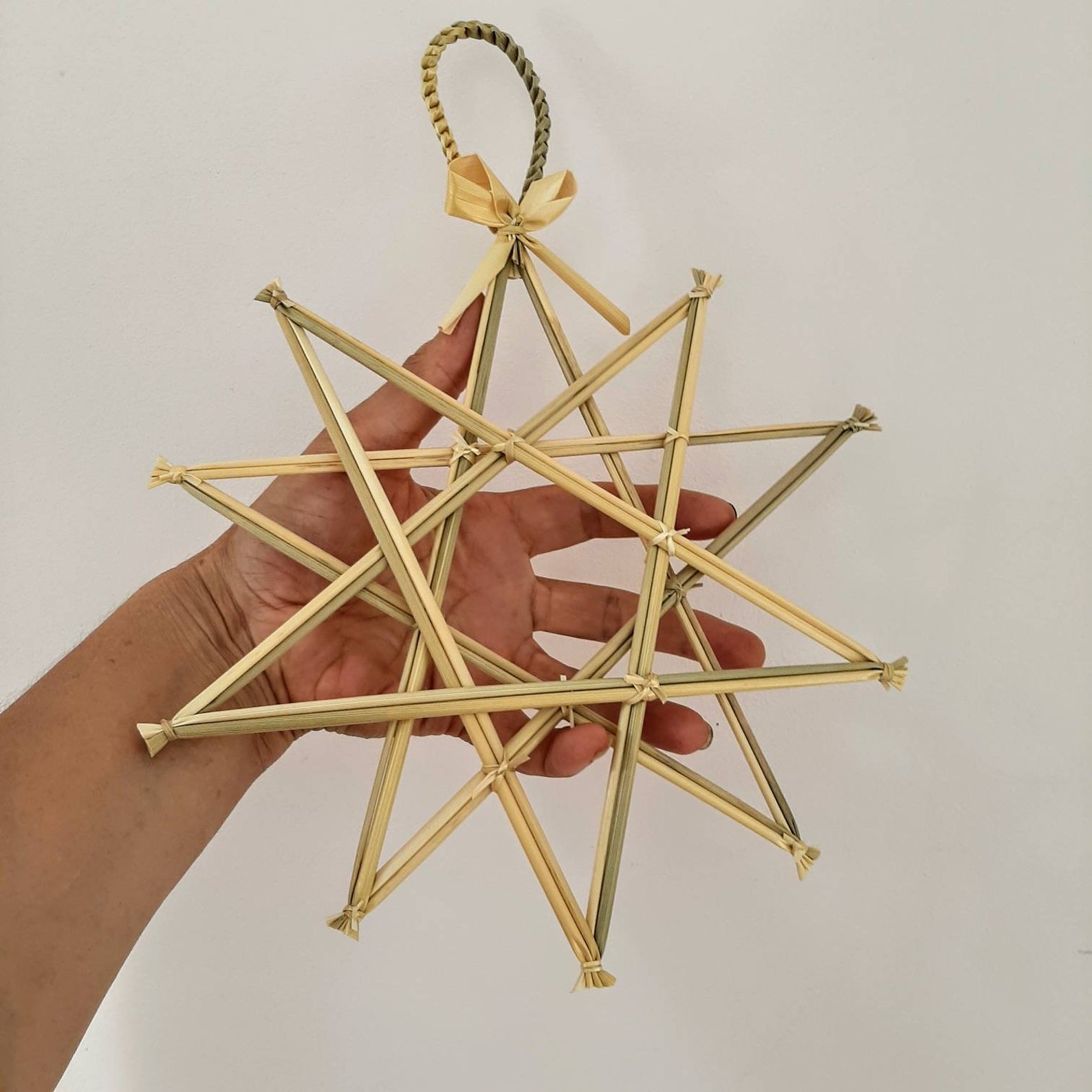 Christmas Tree Decoration Straw Cone Ornament Big Christmas | Etsy