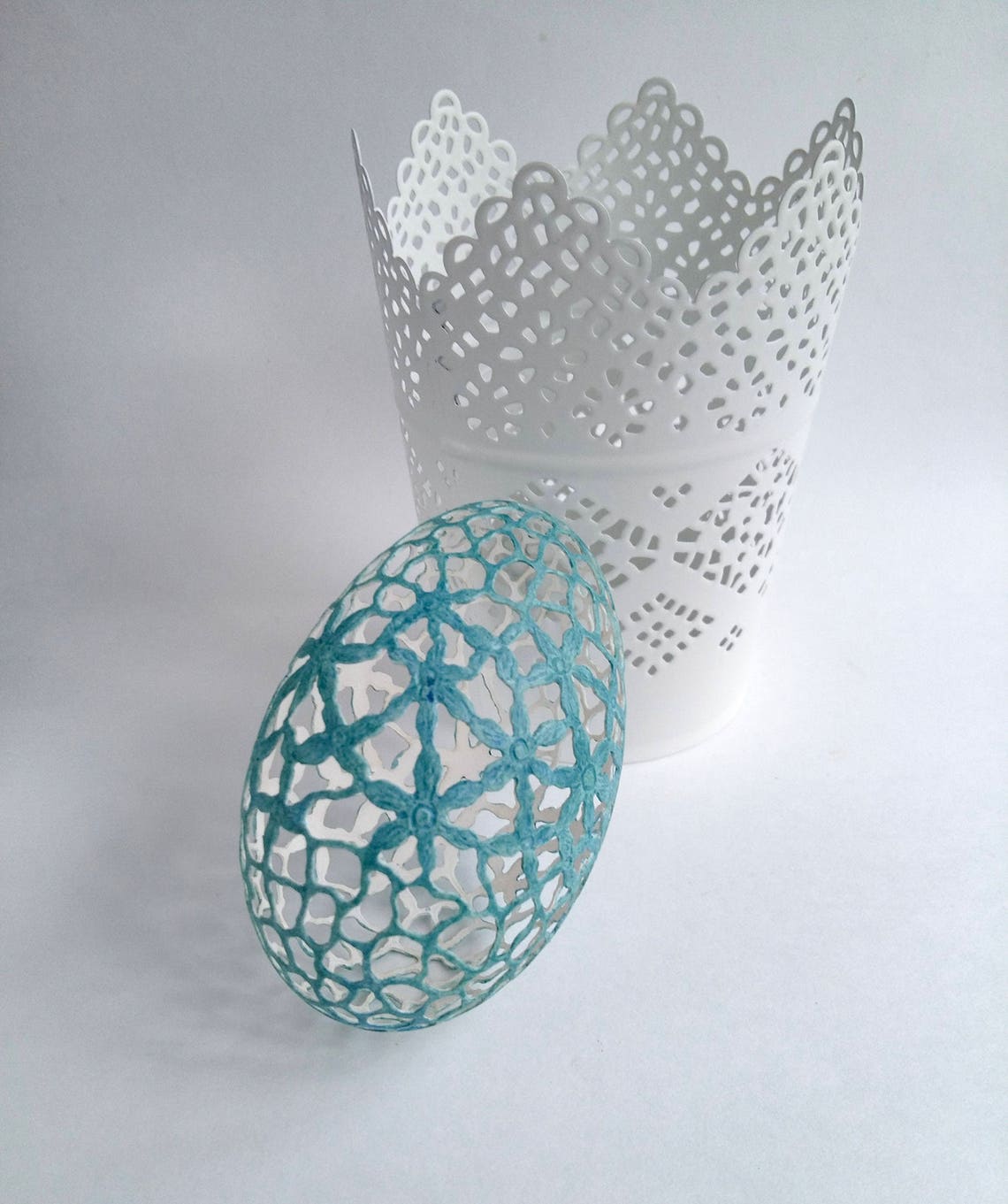 Turquoise Goose Egg Lace Eggshell Patterns Egg Lacy - Etsy