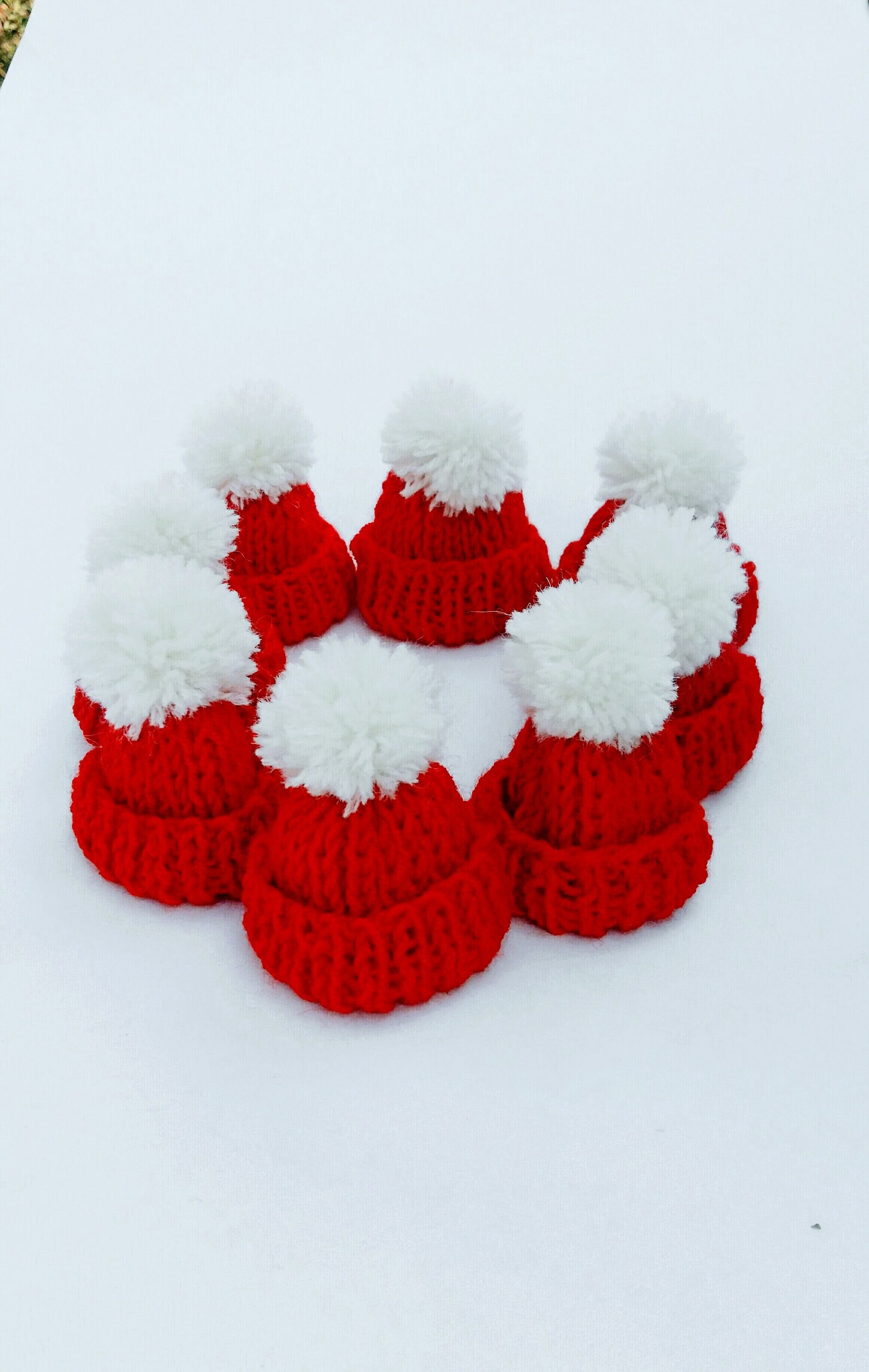 Knitted Mini Hat-santa's Hat Knit Baby Hat Gift Knit - Etsy Canada