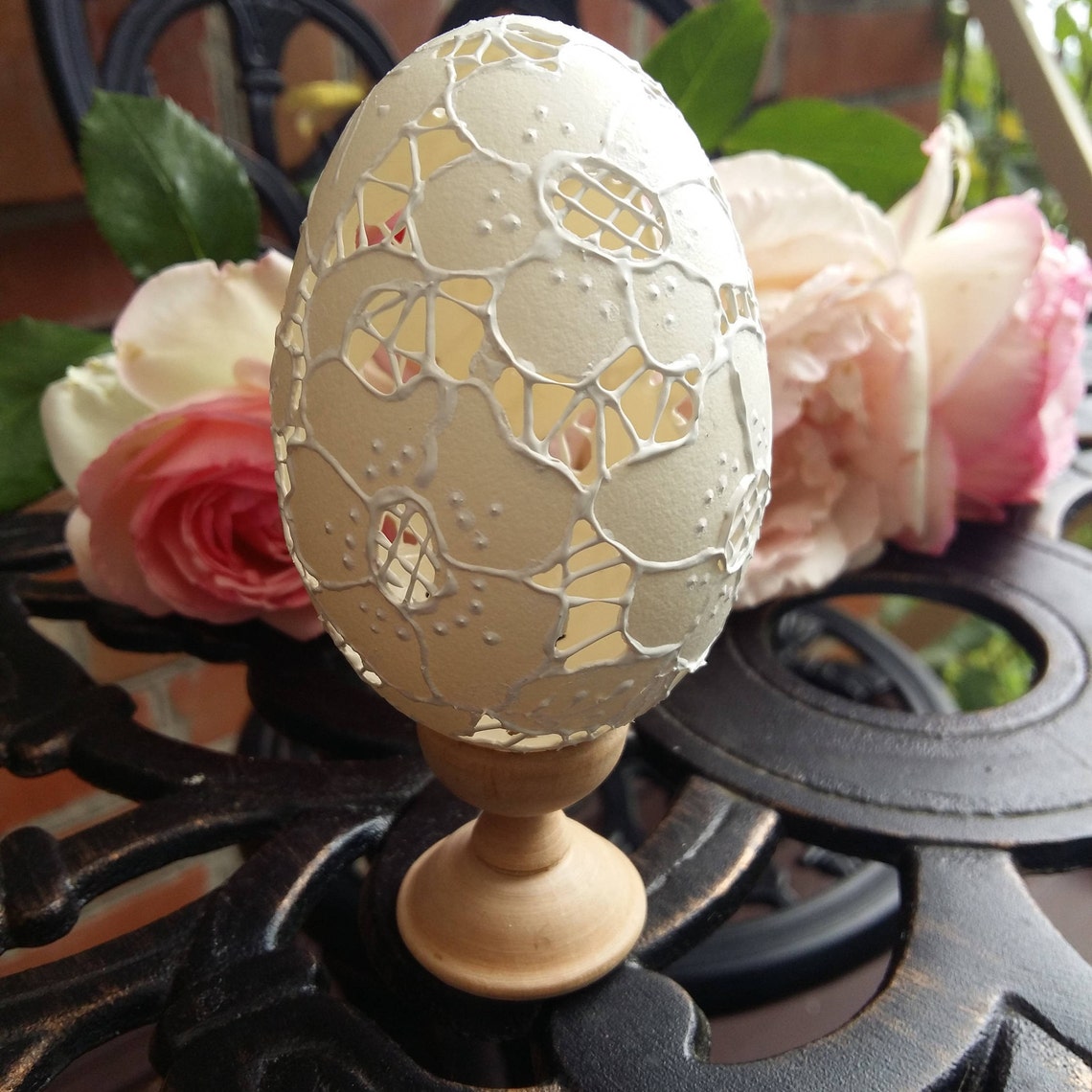 Decorated Goose Egg Carved Unique Gift Handcrafted Egg | Etsy