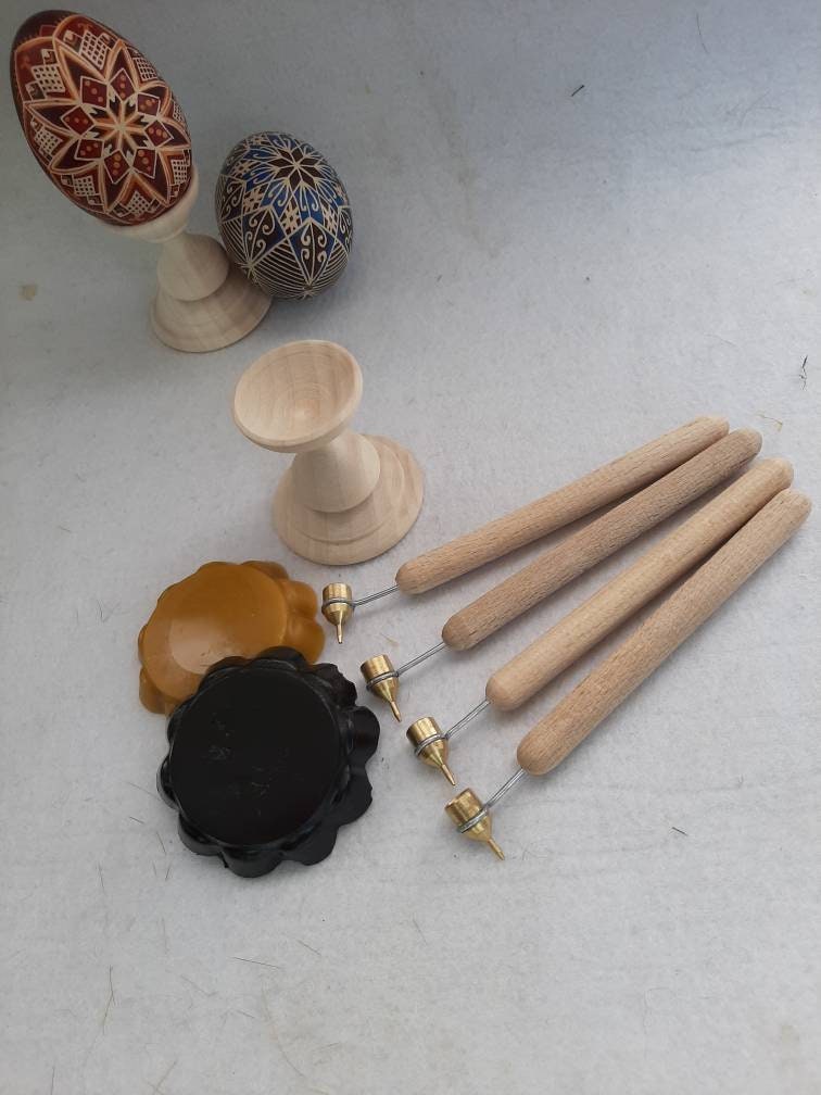 Ukrainian Pysanka Easter Egg Decoration Kit, Wax Resist Tools - Etsy