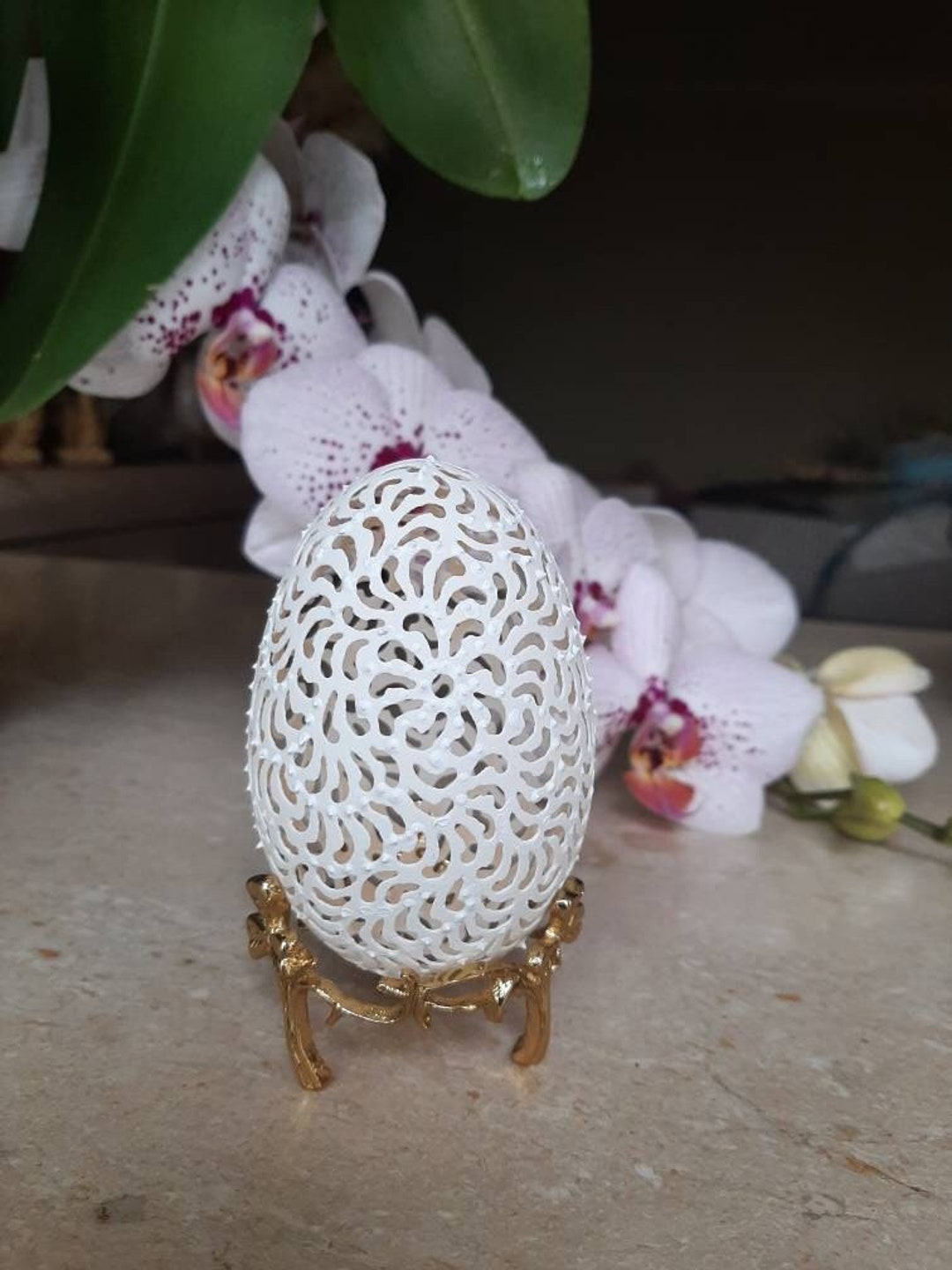 Carved Goose Egg Shell Unique Gift Handcrafted Eggs Handmade Exclusive ...