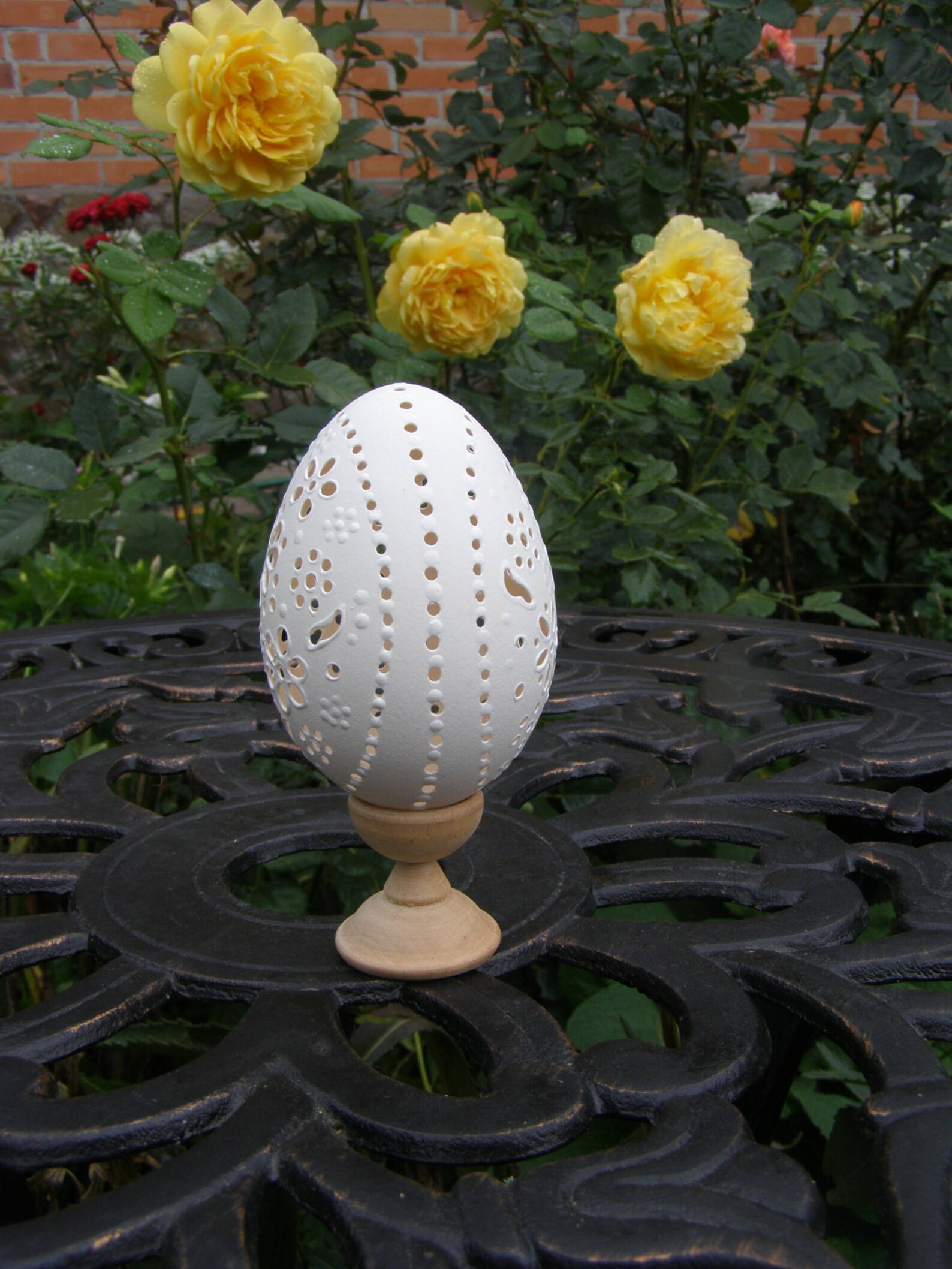 Hand Carved Lace Goose Egg Decorated Goose Egg Carved Unique | Etsy