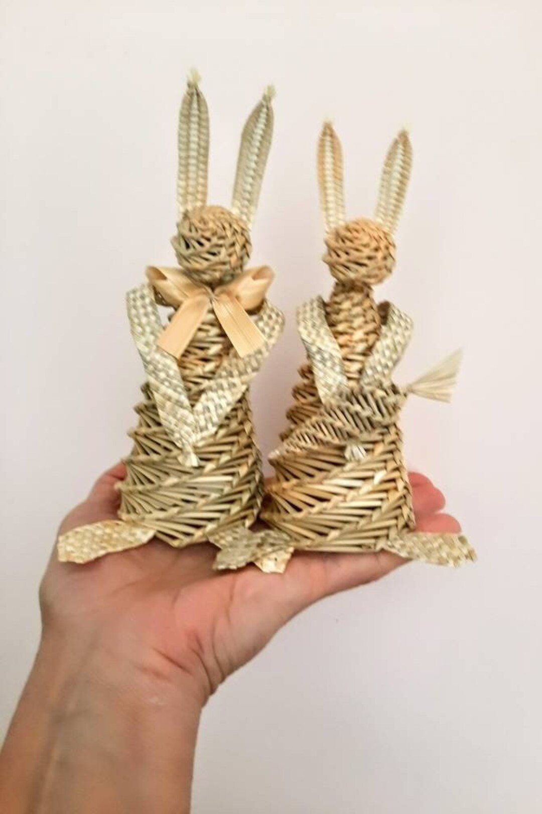 Easter Bunnies Set,straw Bunny,pair of Boys and Girls,merry Easter Gift ...