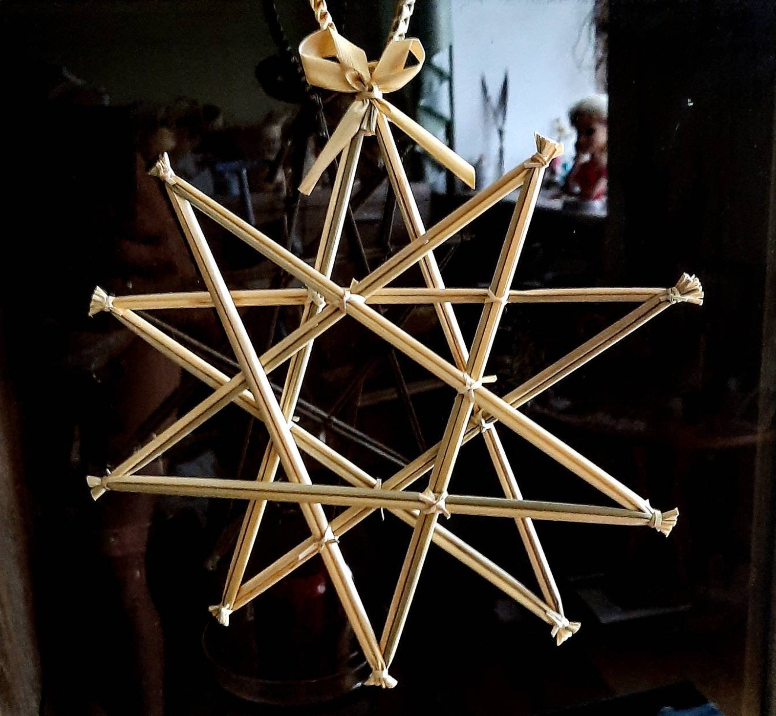 Christmas Tree Decoration Straw Cone Ornament Big Christmas - Etsy