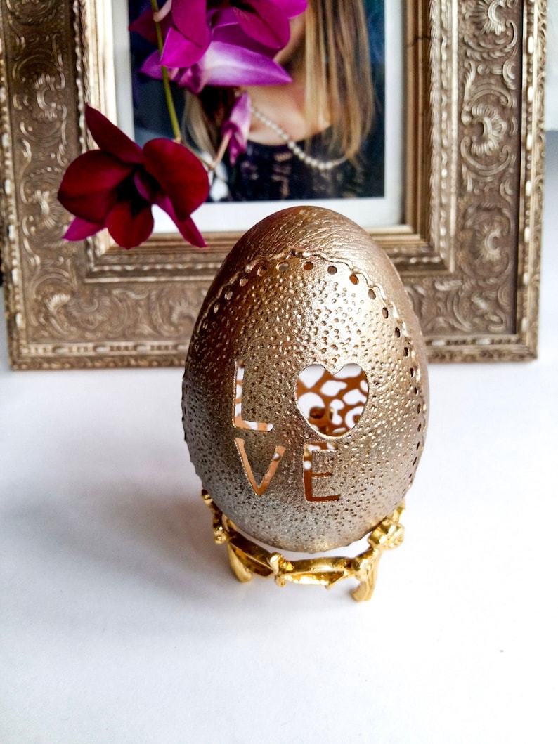 Decorated Goose Egg Carved Goose Egg the Victorian - Etsy