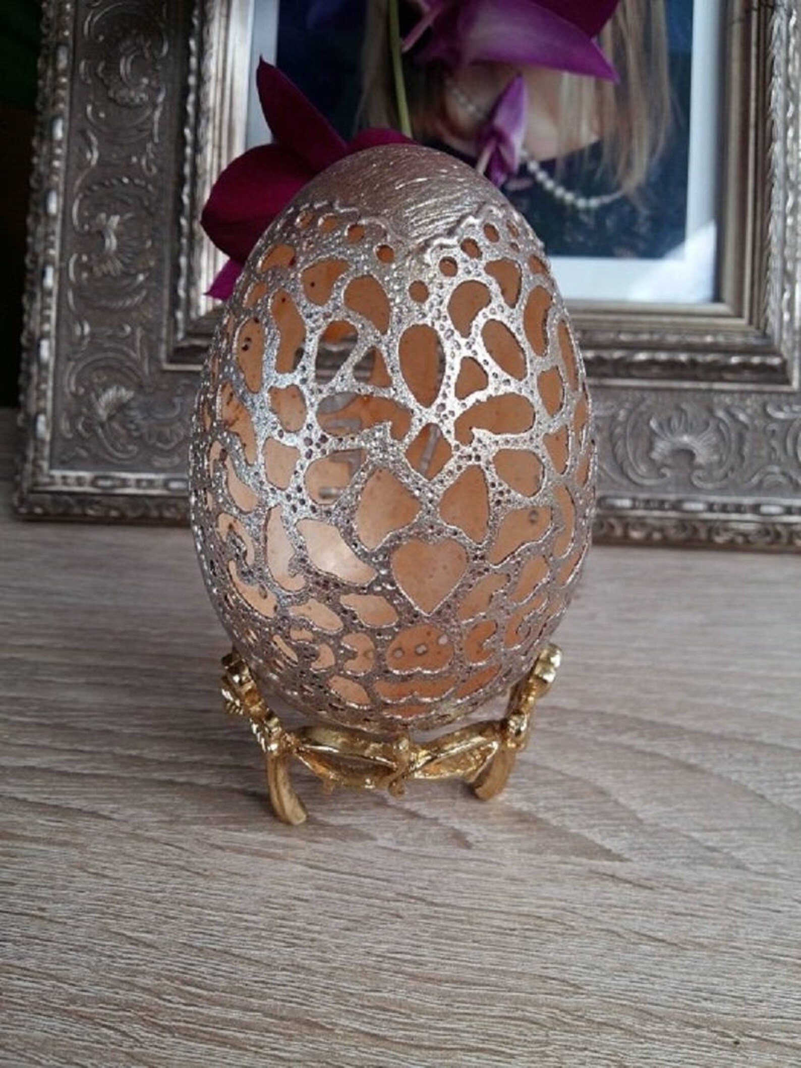 Decorated goose egg Carved goose egg The Victorian | Etsy