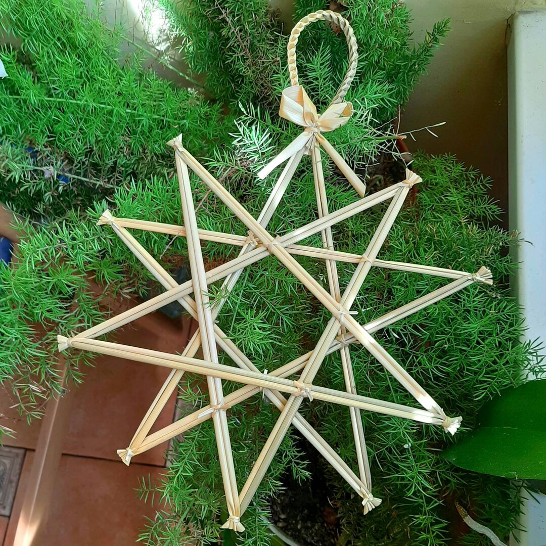 Christmas Tree Decoration Straw Cone Ornament Big Christmas - Etsy
