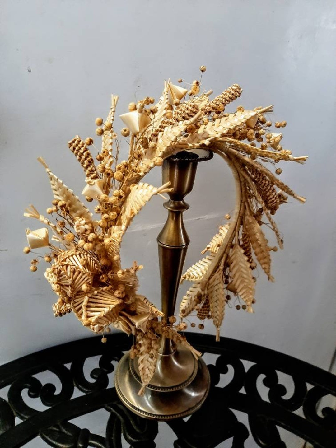 Faery Crown, Straw Tiara, Handmade Wild Straw Flower Headpiece ...