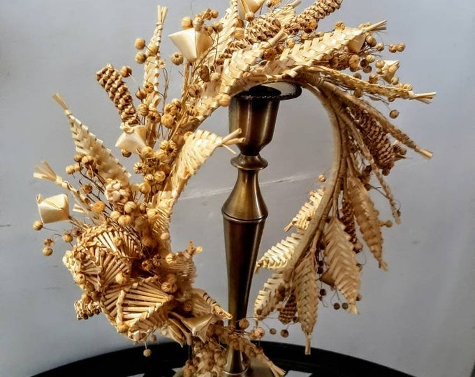 Faery Crown, Straw Tiara, Handmade Wild Straw Flower Headpiece ...