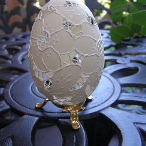 Decorated Goose Egg, Carved Unique Gift, Handcrafted Egg Shell ...