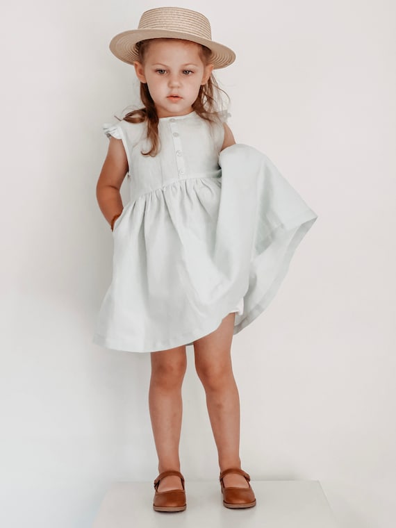 Girl Linen Dress Linen Dress Baby Linen Dress Linen Girl | Etsy