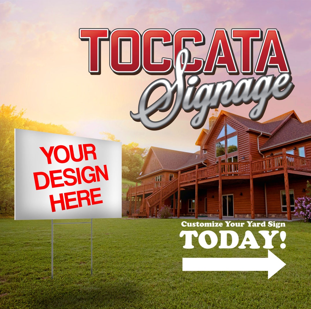 Custom Yard Sign 24”x18”, 2-sided, Full-color Personalized Design - Etsy